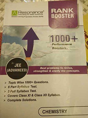 Resonance Rank Booster For Jee Advanced Chemistry Books