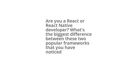 React Jobs On Linkedin React And React Native Whats The Biggest