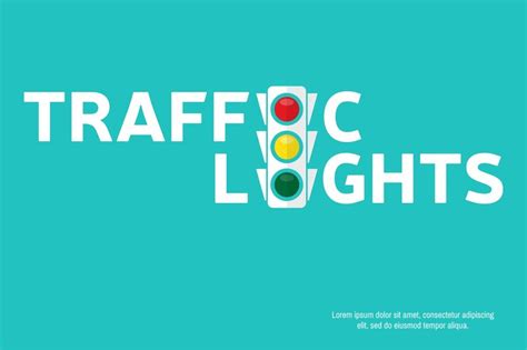 Premium Vector Traffic Light Background With Place For Your Text Semaphore Design Template