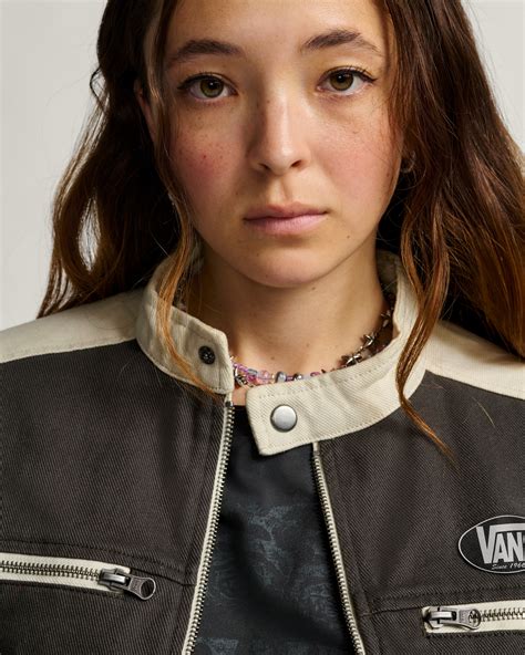 Ryden Biker Jacket In Faded Black Vans