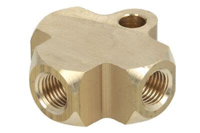 Brake Line Pipe Brass T 3 Way Female Fitting Connector Splitter 38” X
