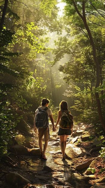 Quotadventurous Forest Trail Hike For Couplesquot Premium Ai