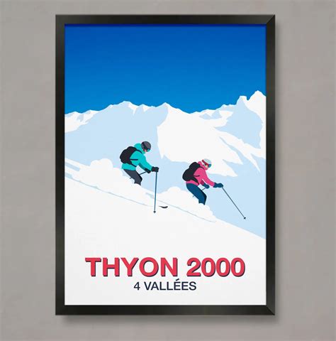 Thyon 2000 Ski Resort Poster Ski Poster And Art Prints Shop Online