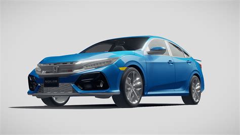 Honda Civic Si Sedan 2020 Buy Royalty Free 3d Model By Squir3d