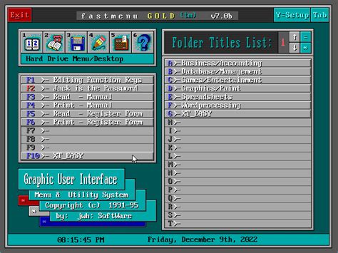 Dos Gui 21 Fastmenu Gold V70b 1999 Lite V10c Virtualbox Vhd And Sources Shotternail