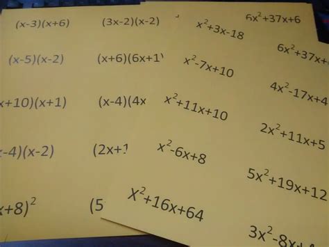 Factoring Quadratics Question Stack Activity Math Love