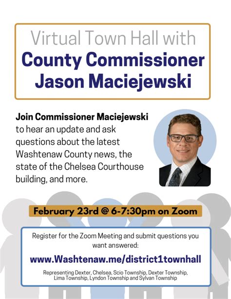 Virtual Town Hall With County Commissioner Jason Maciejewski State Of