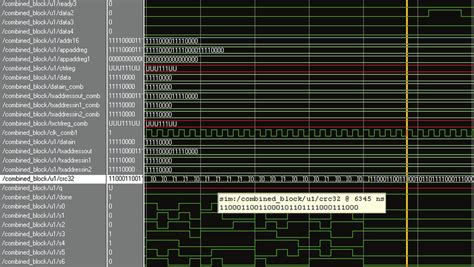 7 Simulation Result For Crc 32 Of 16 Bit Address And 8 Bit Data
