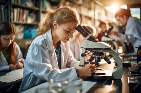 Premium Photo Exploring The Microscopic World College And High School