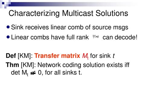 Ppt Deterministic Network Coding By Matrix Completion Powerpoint
