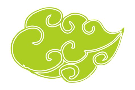 Green Cloud Ornament 21909881 Png