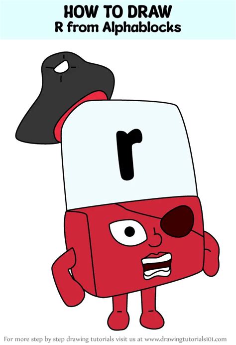 How To Draw R From Alphablocks Alphablocks Step By Step