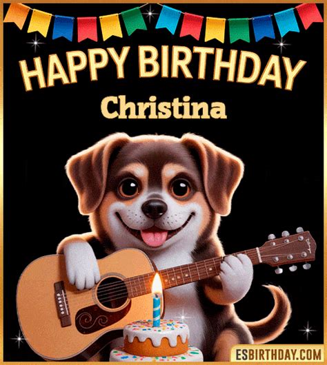 Happy Birthday Christina  🎂 Animated Images Wishes And Music 【27 S】