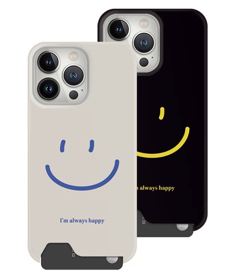 스마일 언더 카드 하드 폰 케이스 갤럭시 S24 S23 S23 울트라 플러스 S22 S21 노트20 A34 A24 A23 버디