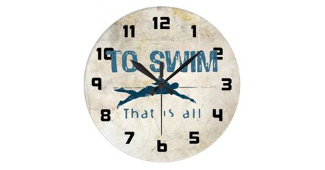 To Swim Large Clock