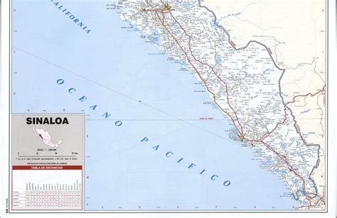 Sinaloa State Map Free Detailed Map Of Sinaloa State Mexico