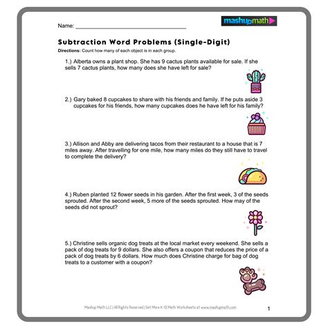 3rd Grade Word Problems—free Pdf Worksheets — Mashup Math