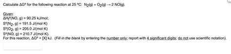 Solved Calculate AGº for the following reaction at C Chegg