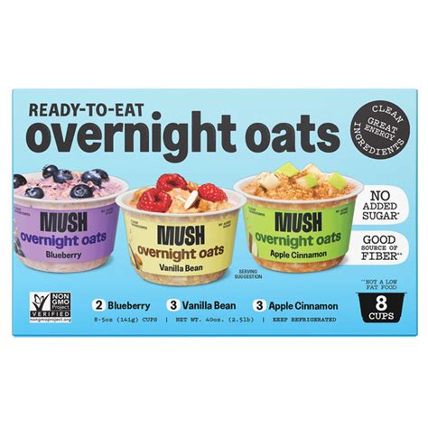 Mush Overnight Oats Variety Pack Same Day Delivery Costco Business Center