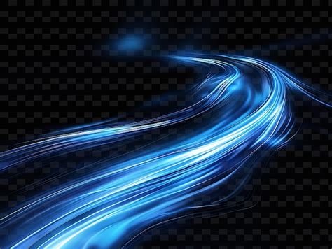 Png Stream Light Rays With Flowing Light And Blue Cool Color Lig Neon