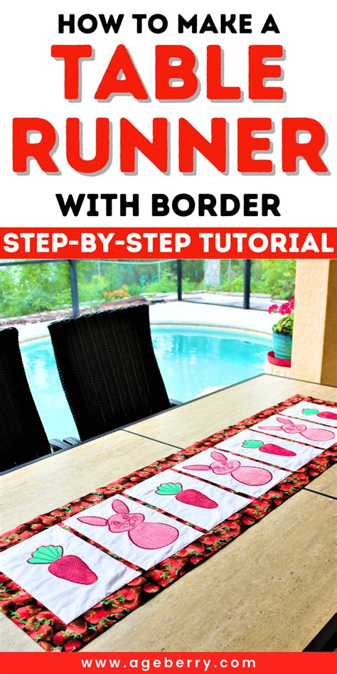 How To Make A Table Runner With A Border Step By Step Sewing Tutorial