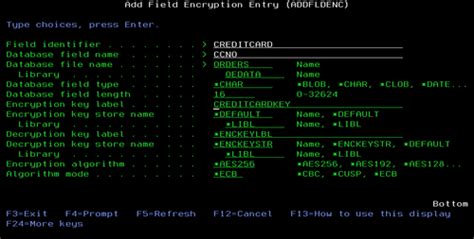 Add Field Encryption Entry Addfldenc