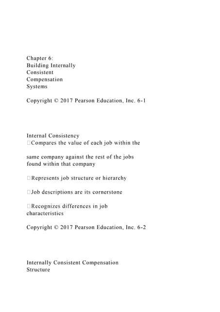 Chapter 6building Internally Consistent Compensation Docx