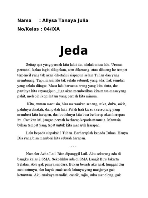 Jeda Cerpen Naya Pdf