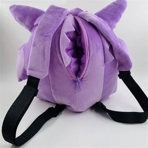 Pokemon Gengar Backpack Gengar Plush Bag Haversack Shoulder Bag Plush