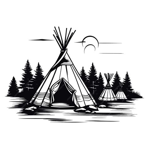 Premium Vector Vector Teepee Sketch Hand Drawn In Doodle Style