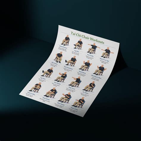 Printable Tai Chi Chair Workouts Tai Chi Exercise Chart Tai Chi Chair Exercise Chart Pdf