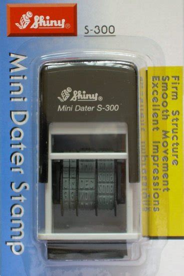 Shiny S300 Mini Dater Self Inking Date Rubber Stamp 4mm