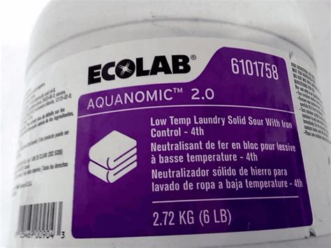 Ecolab® Aquanomic 2 0 Low Temp Laundry Solid Sour W Iron Control 4th