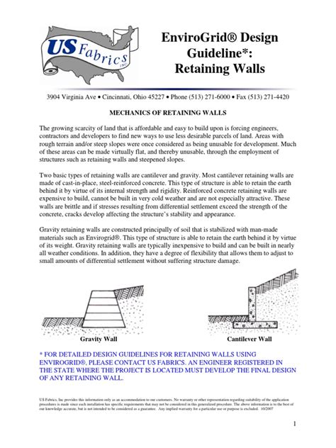 Rweocell Retaining Wall Design Guidelines Pdf Force Civil Engineering