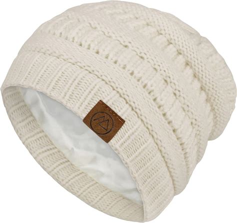 Beanies Women Satin Lined Beanie Winter Hats For Women Silk Lined