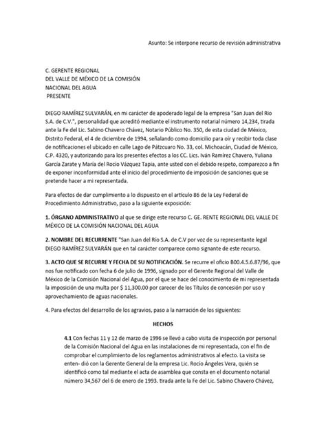 Recurso De Revicion Administrativa Pdf Caso De Ley Justicia