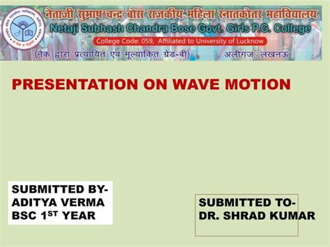 Wave Motion Bsc Pptx