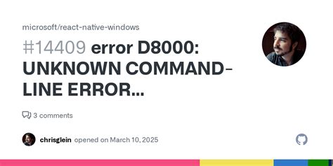 Error D8000 Unknown Command Line Error Microsoftreactnativevcxproj