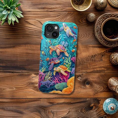 Sea Turtles Iphone Case Tropical Ocean Marine Life Etsy