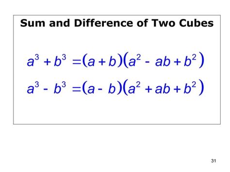 Complete Factoring Rules For Grade 8ppt