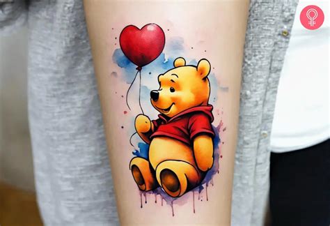 Simple Winnie The Pooh Tattoo