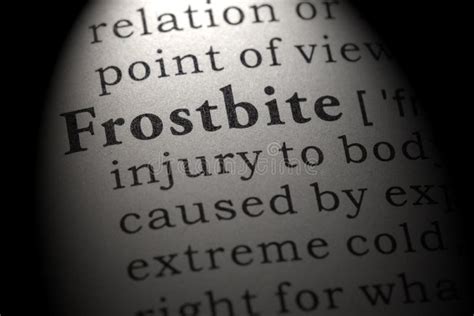 Definition Of Frostbite Stock Image Image Of Word Printing 138241789