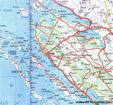 Zadar Map Croatia