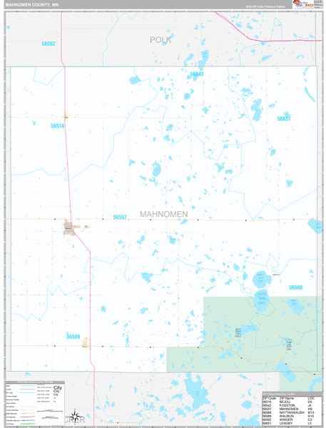 Mahnomen County Mn Wall Map Premium Style By Marketmaps