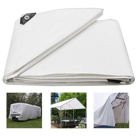 Lona Blanca Reforzada Impermeable Lámina De Lona Grandado