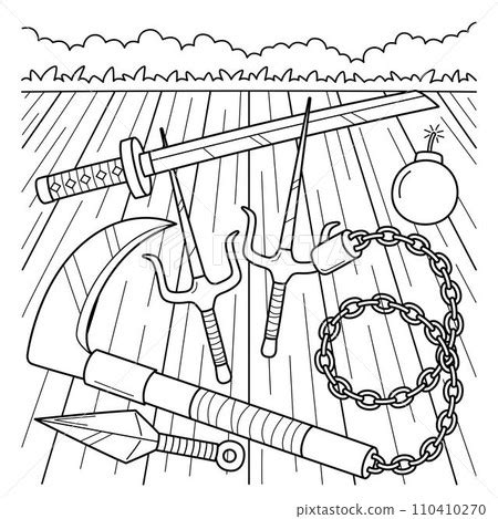 How To Draw Ninja Weapons Step By Step