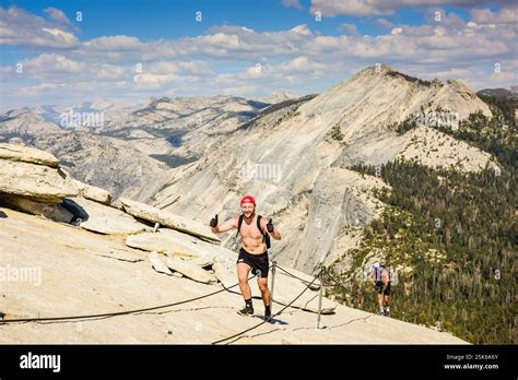 Yosemite National Park Usa September 6 2018 Hiker Reaches The Top