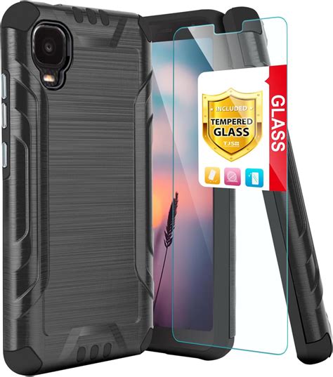 Tjs Compatible With Alcatel Tcl A3 A509dl Case Tcl A30 Case With Tempered Glass