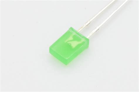 2x5mm Rectangle Led Green 27v 10ma Bc Robotics