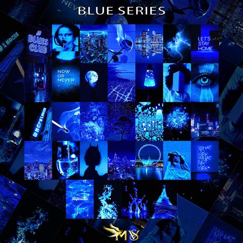Poster Dingding Aesthetic Poster Warna Biru Blue Poster Murah Isi